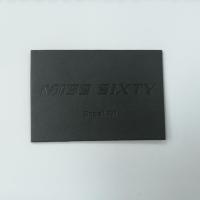 China Custom Embossed Logo Suede Microfiber PU Leather Label Washable 100 PCS for sale