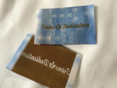China Widely Used Damask Woven Labels , Digital Print Logo Satin Woven Labels for sale