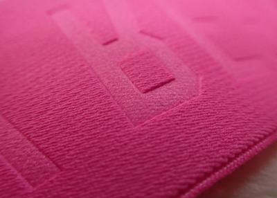 China Embossed 3D Raised Name Logo Patches Adhesive Hook And Loop Tape For Sportswear for sale