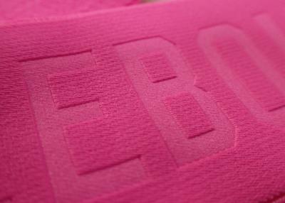 China Embossed 3D Raised Name Logo Patches Adhesive Hook And Loop Tape For Sportswear for sale