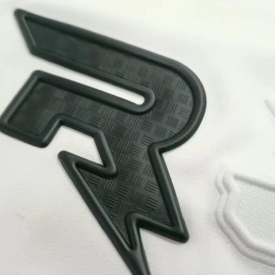 Custom TPU 3D Black Label Embossed Heat Press Label TPU-Druckpatches für Jersey