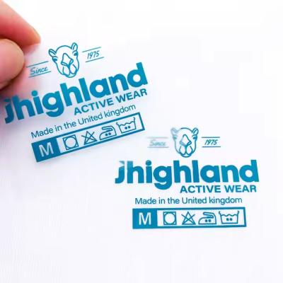 China Warmteoverdracht DTF-label Custom T-Shirt Neck Label Design Logo Naam Tag IJzer op overdracht voor kleding Te koop