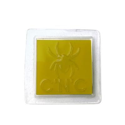 China Custom Design Translucent Logo Sew-On Soft TPU Badges for Clothing and Accessories for sale