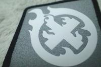 China Custom Silver Reflective Screen Printing TPU Label Soft Patch for Garment 500 PCS MOQ for sale