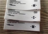 China Custom Cotton Woven Clothing Labels 3-110mm Width 0.5-3mm Thickness With Custom Logo Printing for sale