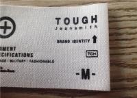 China Custom Cotton Woven Clothing Labels 3-110mm Width 0.5-3mm Thickness With Custom Logo Printing for sale