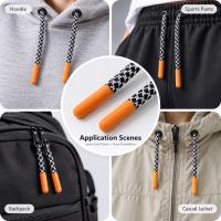 China Custom Silicone Cord Ends with Eco-friendly Polyester Cord for Durable Drawstring Accessories for sale