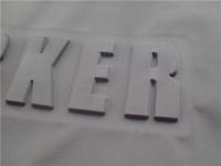 China Custom High Frequency 3D Embossed Logo Patch for Garment Bags Eco Friendly Fabric for sale