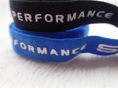 China Professional Polyester Elastic  Cloth Band With Printing Silicone Logo for sale