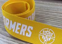 China Custom Silk Screen Printed Webbing Woven Tape Poly Band 38mm Width for Garment Bags for sale