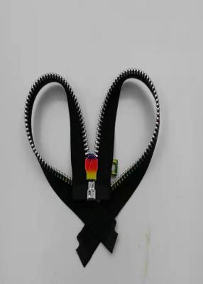 China Open End 5# Plating Colorful Brass Metal Teeth Zipper For Shoes / Jacket / Jeans for sale