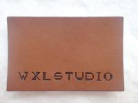 China Custom Embossed Leather Patch Label for Garments Real or PU Leather 100 PCS MOQ for sale