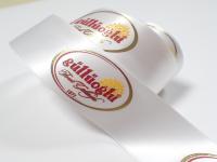 China Custom Polyester Webbing Tape 2cm-5cm Width Silk Screen Printed Logo for Garment for sale