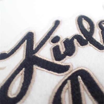 China Velvet Custom Towel Embroidery Patch 100% Woven With Imitation Diamond for sale