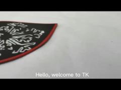 3D-Metallpatch Embossed Logo Hochfrequenz-TPU-Wärmeübertragungsetikett für Kleidung