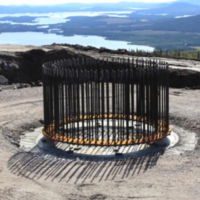 Cina Gabbia infilata pre montata di Astm A615 Gr 75 Antivari della gabbia dell'ancora del fondamento della torre del vento in vendita