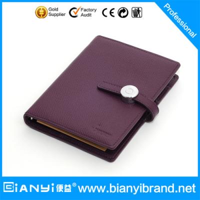 China High class ring leather loose leaf notebook for sale