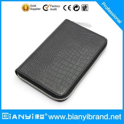 China Hot sell grey PU leather cover loose leaf notebook for sale
