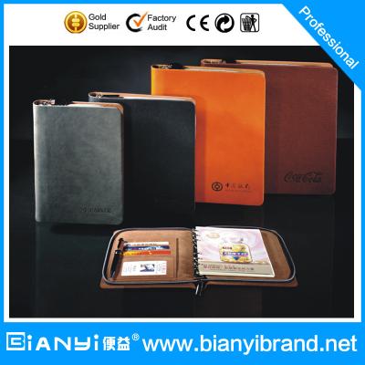 China Custom PU Leather Loose-leaf Notebook for sale
