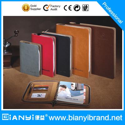 China Business leather pu notebook with loose-leaf binder for sale