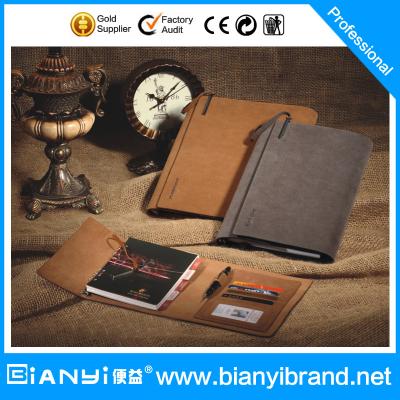 China Slot pouch & loose-leaf binder leather notebook cover for sale