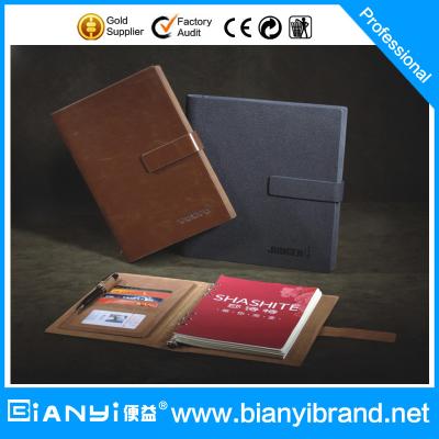 China Loose leaf leather journal diary notebook/custom raw materials of notebook manufacturer for sale