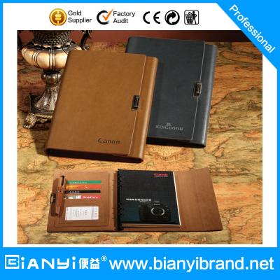 China New style hardcover genuine leather organizer/agenda/notebook for sale