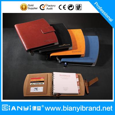 China A5 Leather Loose Leaf Notebook for sale