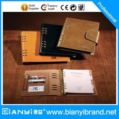 China Loose leaf notebook with 6 metal ring for sale
