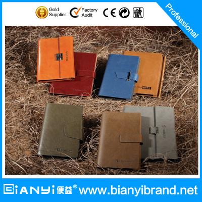 China A4/A5/A6 Size loose leaf leather journal diary notebook for sale