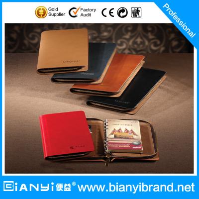 China Journal daily leather cover loose leaf notebook for sale