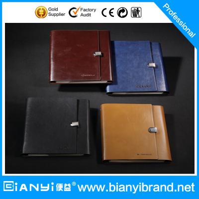 China Promotional Gift 6 Rings Leather Loose Leaf Notebook for sale