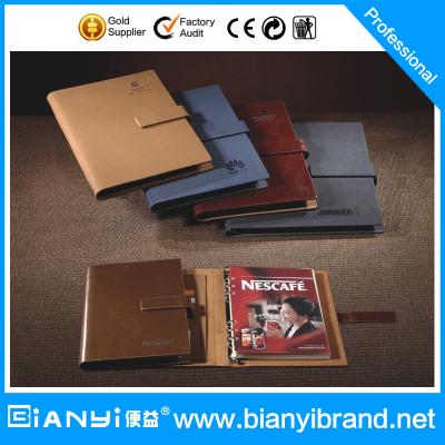 China Leather cover loose leaf notebook variety size for sale