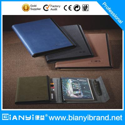 China Favorites Compare loose leaf leather bound executive journal diary notebook with calendar for sale