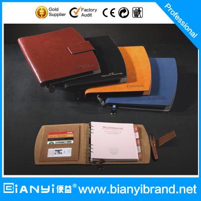 China Loose leaf lined inner page leather cover notebook for sale