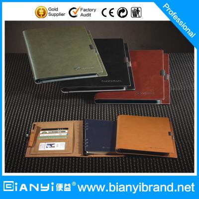 China Handmade leather new design loose leaf notebook for sale