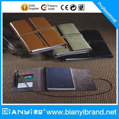 China Handmade PU organiser/loose-leaf notebook for sale