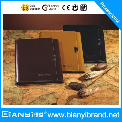 China Favorites Compare Nice Brown PU Leather Loose-leaf Binding Notebook Shop China for sale