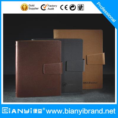 China New Design Leather Cover Loose Leaf Notebook With Holder for sale
