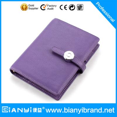 China 8454 PU cover Loose leaf notebook for sale