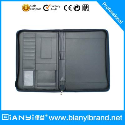 China A4 black magnetic writing case portfolio portable office pack for sale