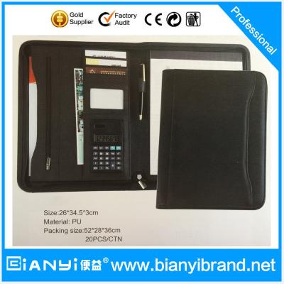 China A4 customize file bag, PU document bag with zipper closure for school for sale