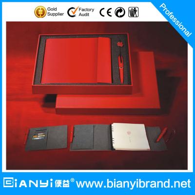 China Customized recycled  loose leaf note book with pen for sale