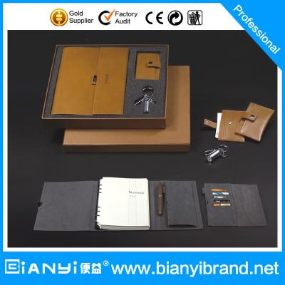 China Foldable Notebook with paper filler and name card bag for sale