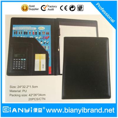China Fashion High Quality A4 Genuine Leather Presentation Folders for sale