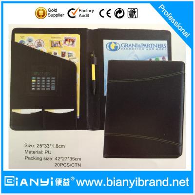 China A4 promotional leather presentation folder for sale