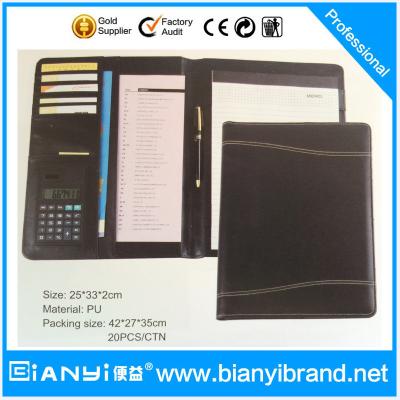 China Faux leather presentation folder for sale
