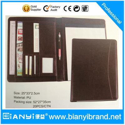 China OEM protective genuine leather presentation folder for sale
