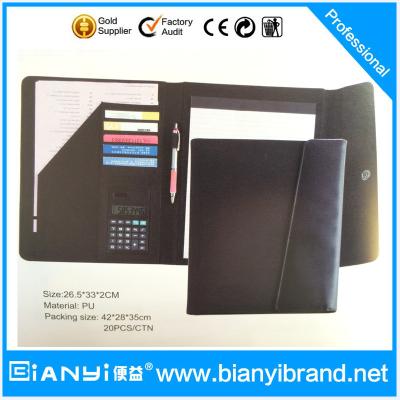 China Newest Leather portfolio with writting pad for sale