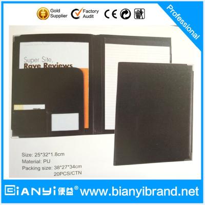 China A4 PU leather Portfolio file folder ,A4 PVC document folder,credit card folder for sale